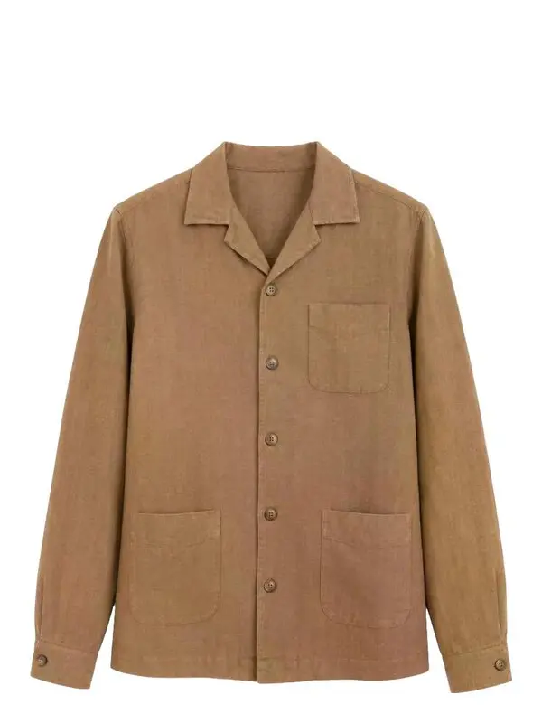 Boglioli Spread-collar Patch-pocket Shirt - Neutrals