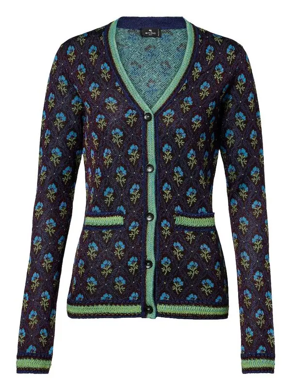 Etro Floral Jacquard Cardigan - Multicoloured