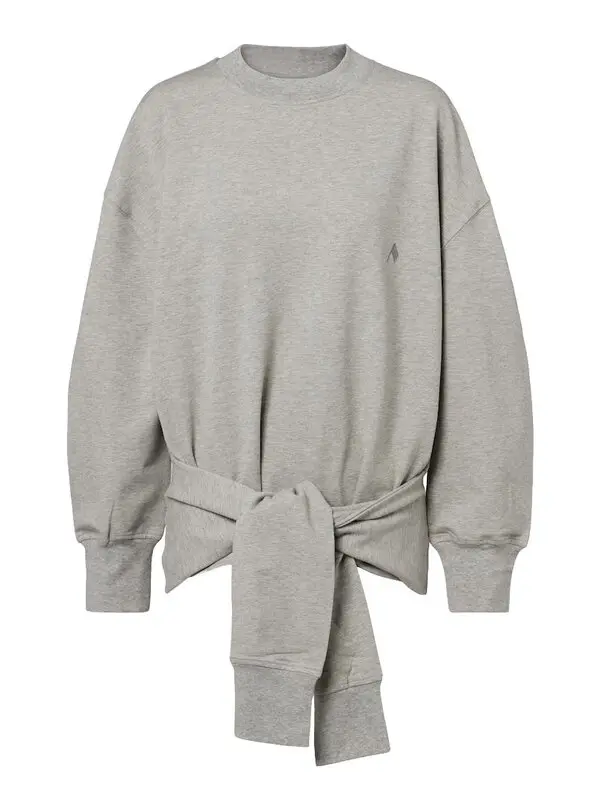 Attico Oversized Draped Sweatshirt - Grey