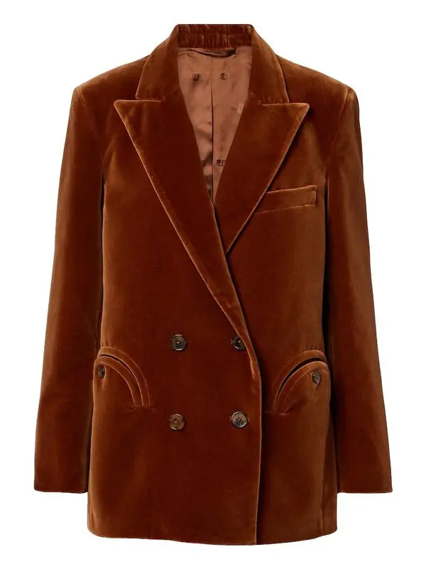 BLAZÉ MILANO Everynight Cotton Velvet Blazer - Brown