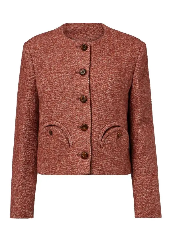 BLAZÉ MILANO Shamo Tweed Jacket - Red