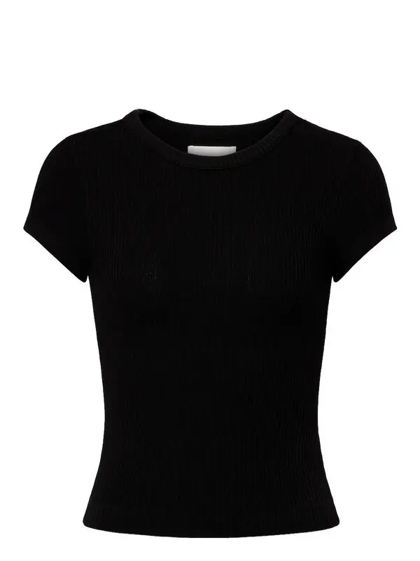 Citizens Of Humanity Nello Ribbed-knit T-shirt - Black