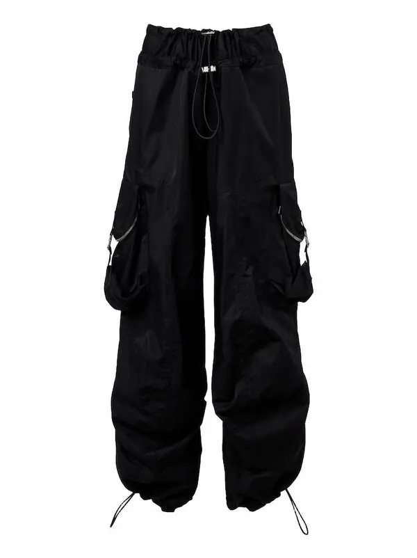 Attico Cotton-blend Cargo Pants - Black