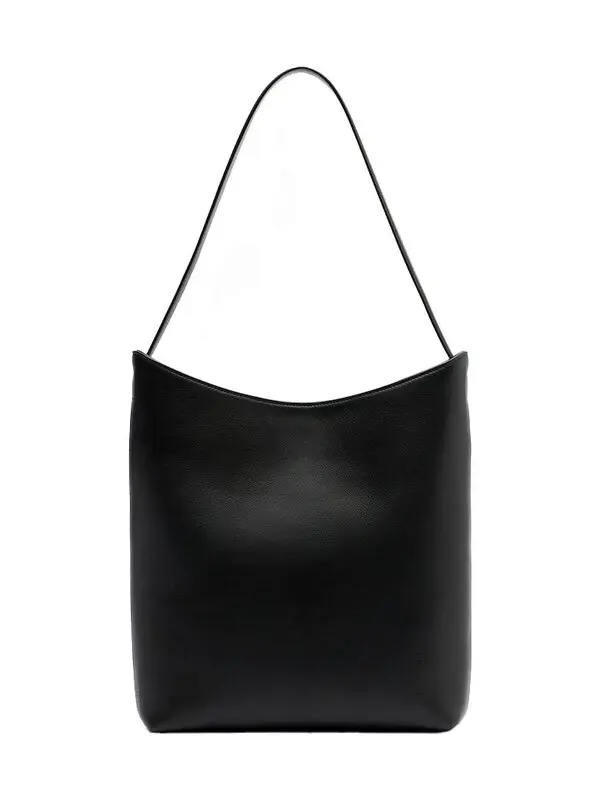 THE ROW Alma Medium Leather Shoulder Bag - Black