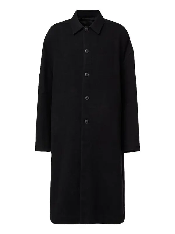 Rick Owens Virgin Wool Coat - Black