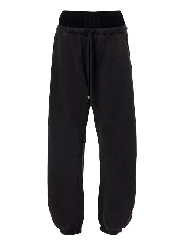Attico Cotton Jersey Cargo Sweatpants - Black