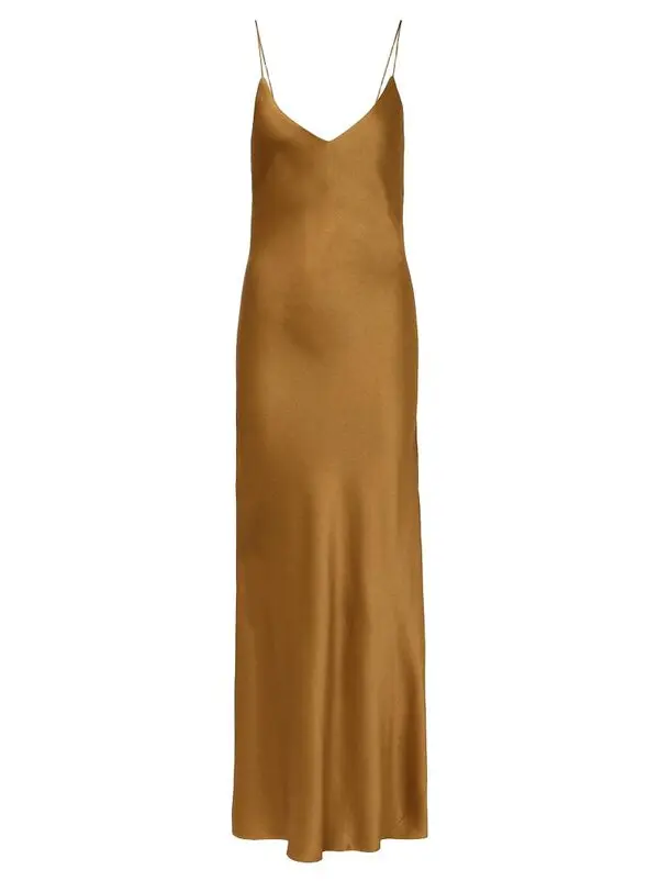 BLAZÉ MILANO Manipur Satin Slip Dress - Yellow