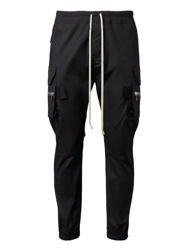 Rick Owens Mastodon Cotton-blend Poplin Cargo Pants - Black