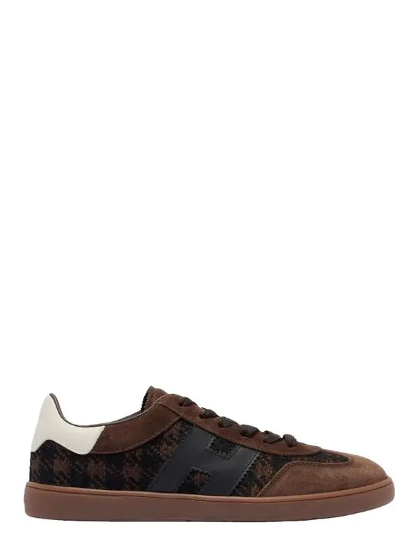 Hogan H647 Suede Sneakers With Leather Trim - Brown