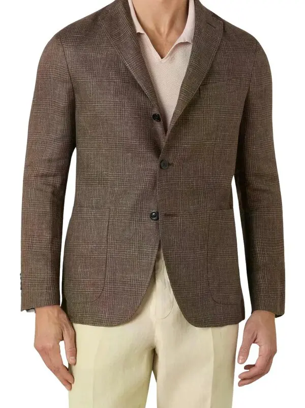 Boglioli Prince Of Wales Check Jacket - Brown