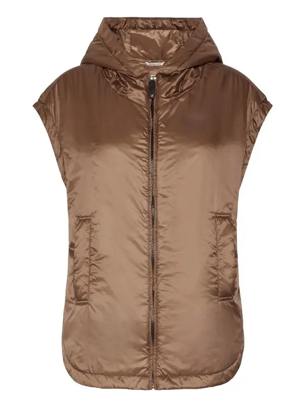 Max Mara Ambra Quilted Hooded Jacket - Mud