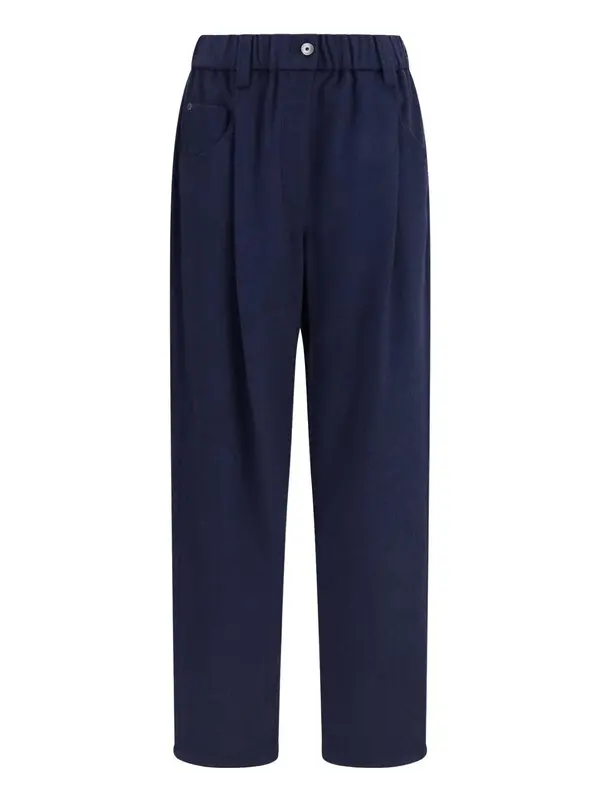 Brunello Cucinelli Stretch-wool Tailored Trousers - Black