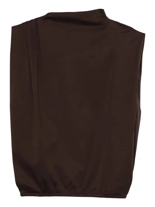 Soeur Sleeveless High Neck Top - Black