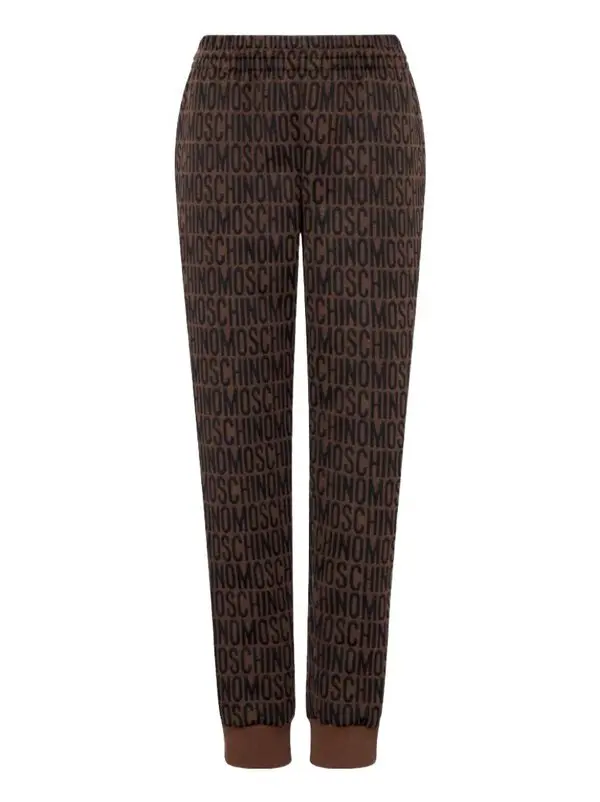 Moschino Monogram Jacquard Fleece Joggers - Black