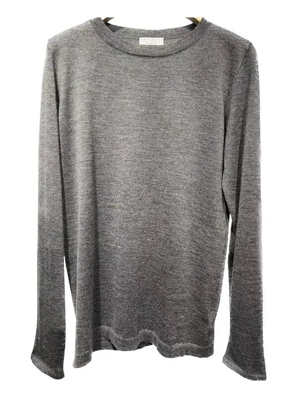 Brunello Cucinelli Long-sleeve Fitted Sweater - Gray