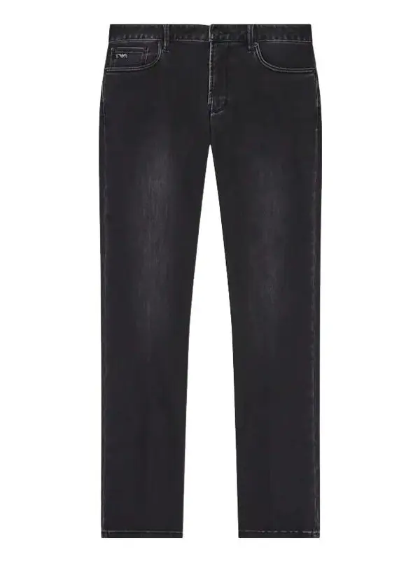 Emporio Armani Five-pocket Jeans With Button Fly - Denim Grey