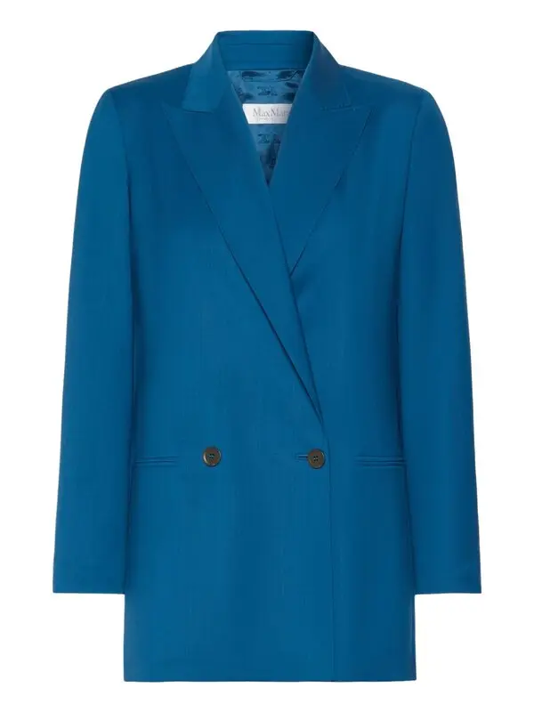 Max Mara Woollen Cloth Blazer - Navy