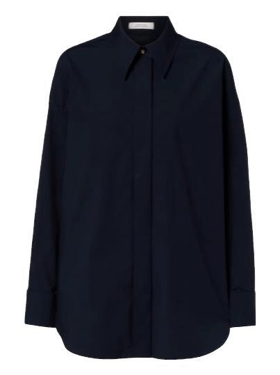 Dorothee Schumacher Cotton-blend Poplin Oversized Shirt - Black