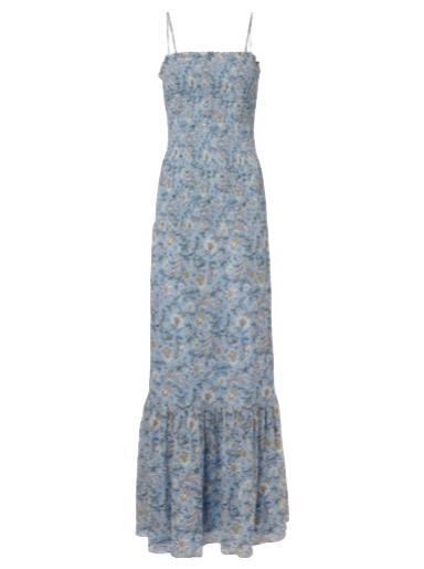 Veronica Beard Floral Cotton And Silk Maxi Dress - Gray
