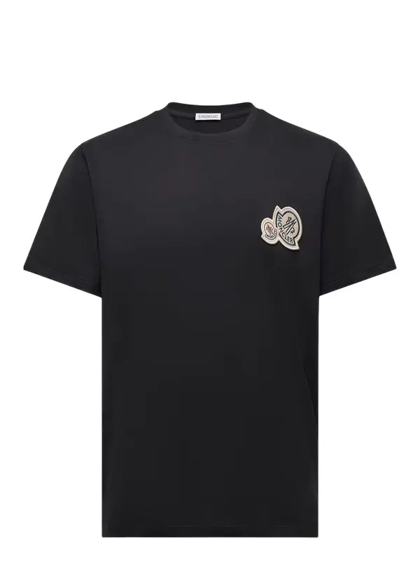 Moncler Logo Patch T-shirt - Black