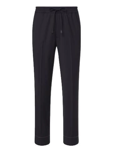 Brioni Asolo Wool Straight Leg Pants - Black