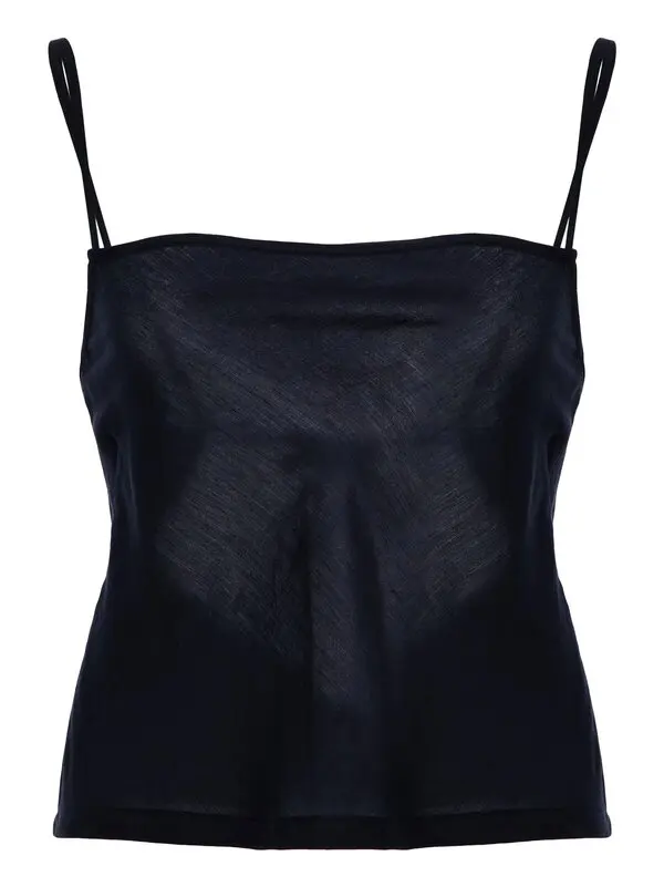 LESET Daniel Square-neck Tank Top - Navy