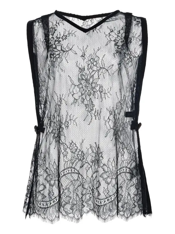 SIR. Ingrid Lace Top - Black
