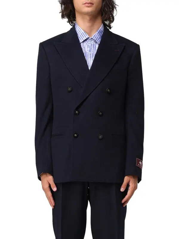 Etro Double Breasted Jacket - Blue