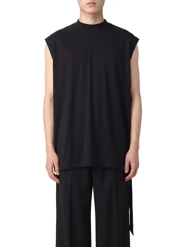 Rick Owens Sleeveless Crew Neck Jersey Tank Top - Black