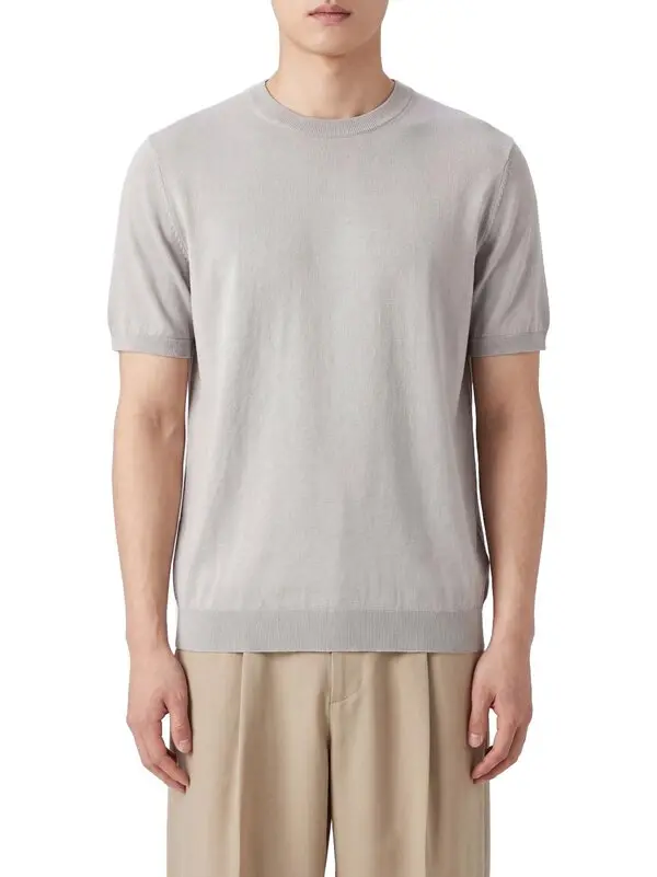 KANGRA Cotton Crewneck T-shirt - Grey