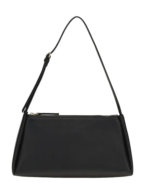 Calvin Klein Aurelis Smooth Calfskin Leather Shoulder Bag - Black