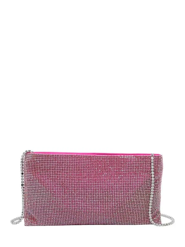 Benedetta Bruzziches Your Best Friend" Mini Bag In Satin With Rhinestones And Jewelled Strap - Fuchsia