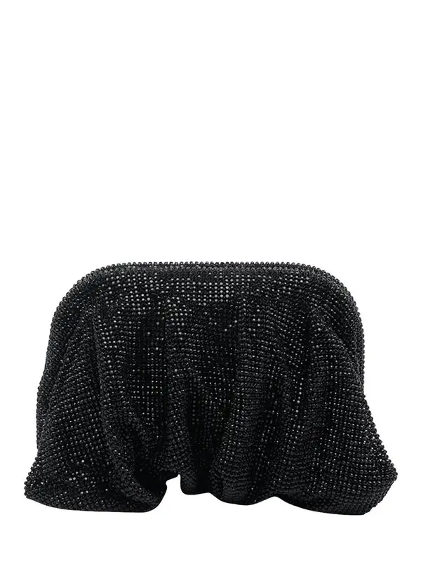 Benedetta Bruzziches Venus Draped Crystal Mesh Mini Bag - Black
