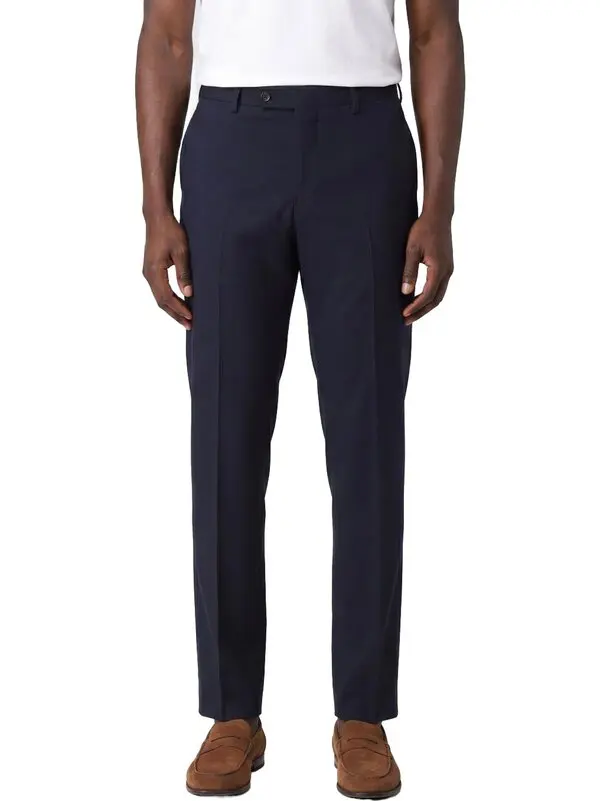 PT TORINO Slim Fit Tailored Virgin Wool Trousers - Blue