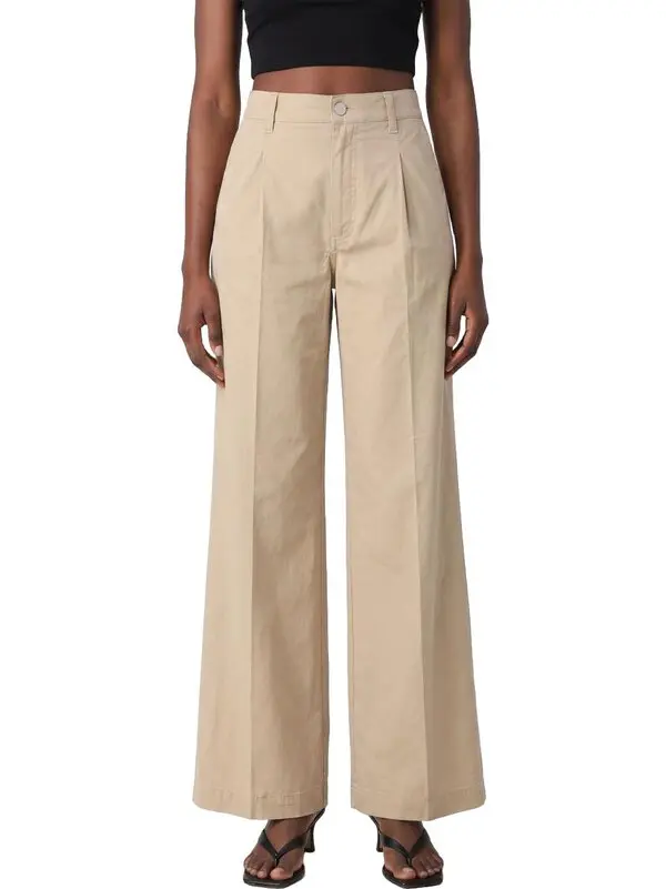 PT TORINO Mid-rise Wide-leg Trousers - Beige
