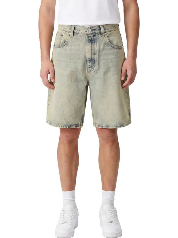 SUNFLOWER 5-pocket Cotton Denim Knee-length Shorts - Dust