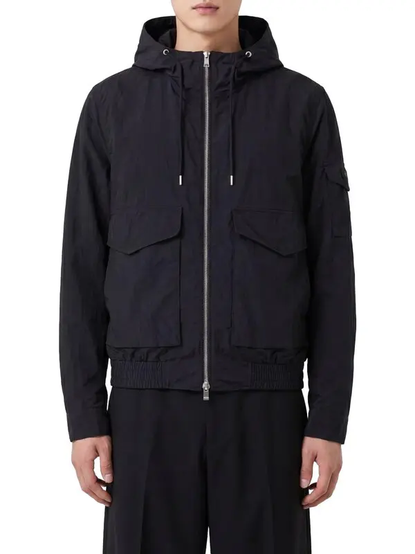 TATRAS Nylon And Cotton Hooded Bomber Jacket - Black