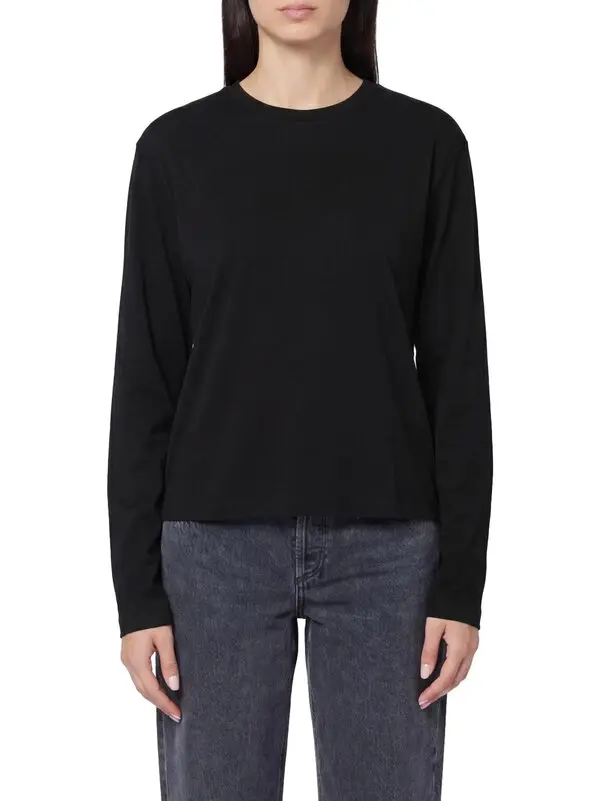 AGOLDE Long-sleeved Cotton Crewneck T-shirt - Black