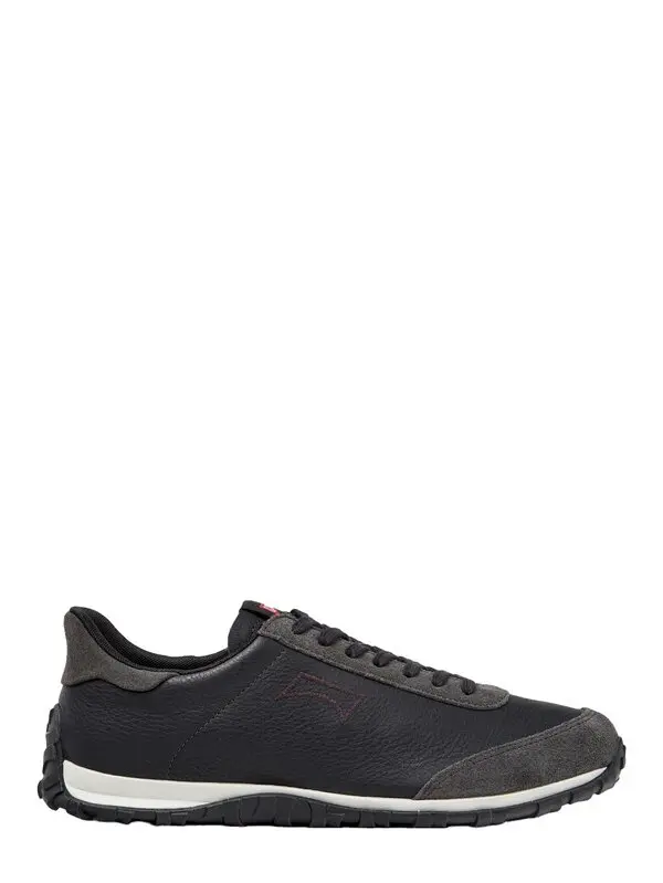 Camper Grained Leather Low-top Sneakers With Vibram Sole - Black