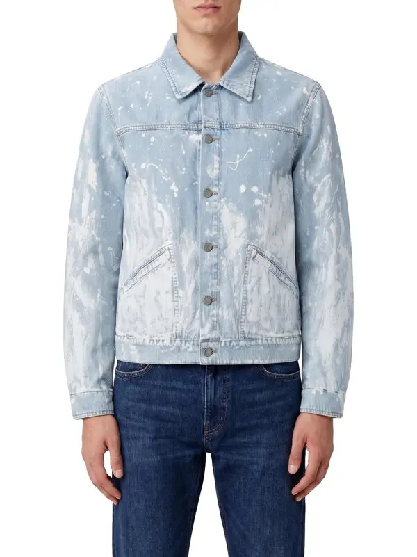 MAISON MARGIELA Bleached Cotton Denim Jacket - Gnawed Blue
