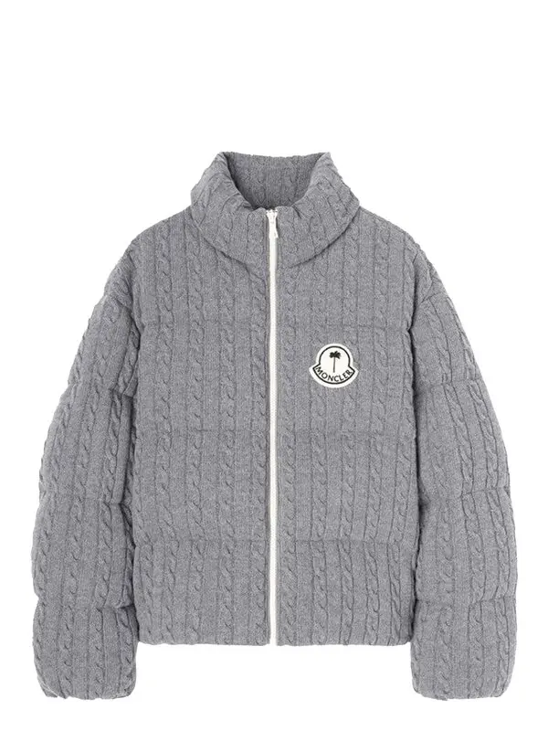 Moncler X Palm Angels Wool Down Jacket - Grey