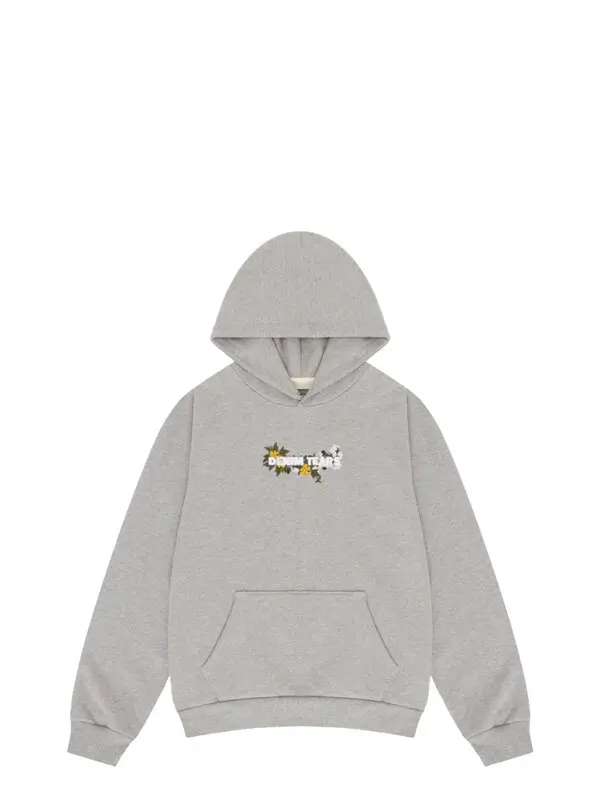 DENIM TEARS Embroidered Floral Hoodie - Grey