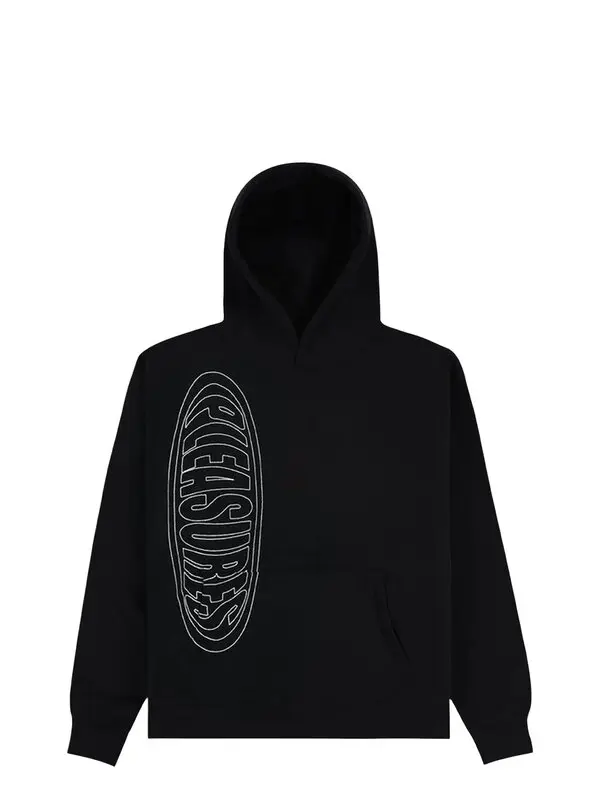 PLEASURES Ellipse Logo Hoodie - Black