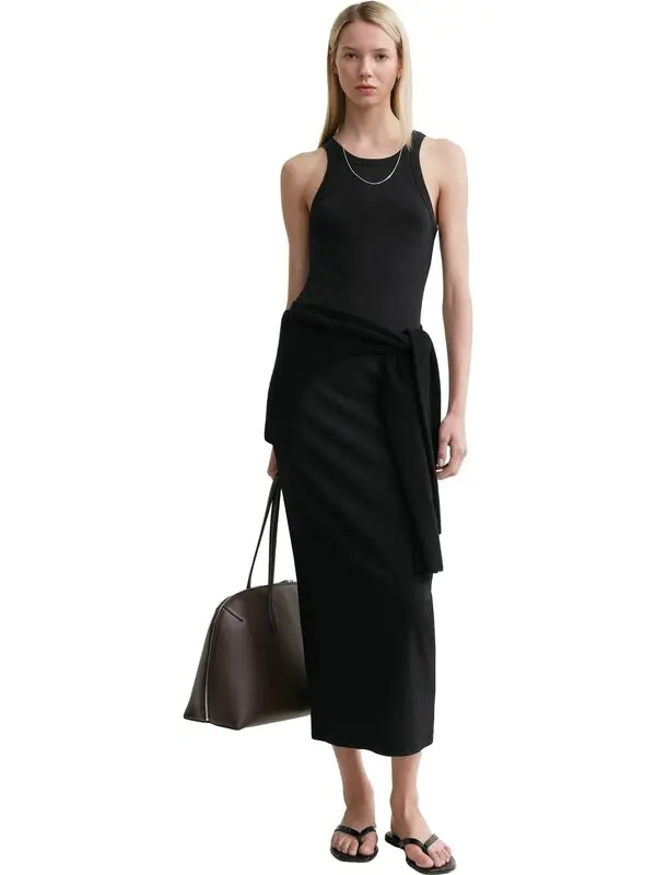 TOTEME Ribbed Tank Dress - Black