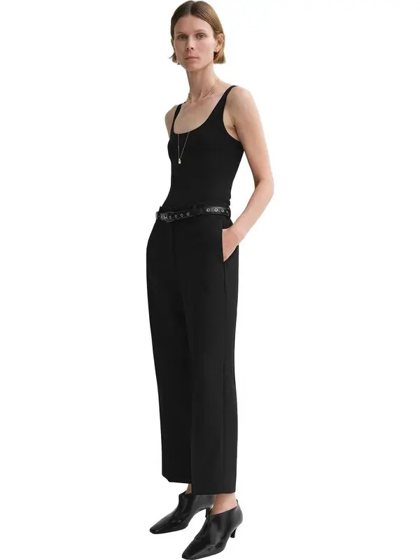 TOTEME Compact Knit Tank - Black