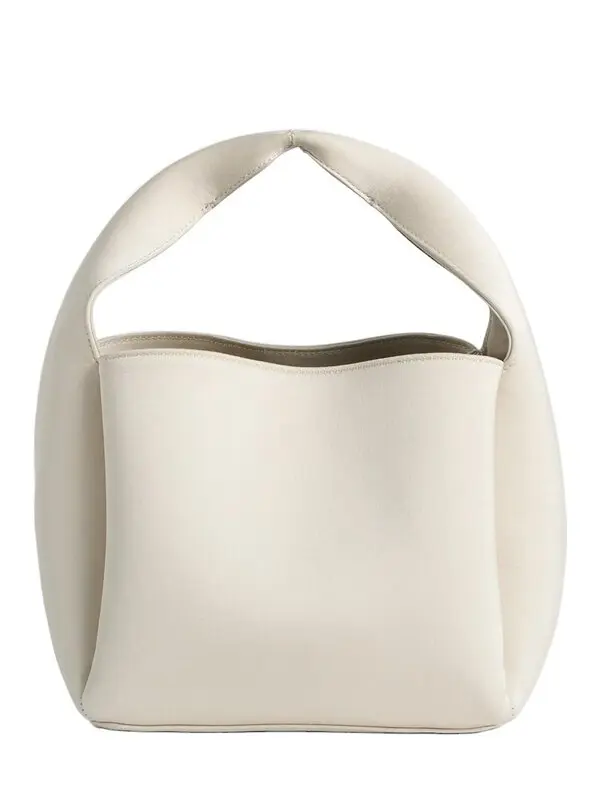 TOTEME Petite Satin Bucket Bag - Ecru