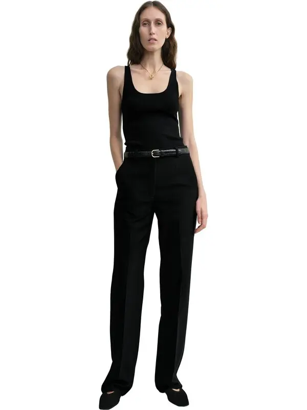 TOTEME Straight Suit Trousers - Black