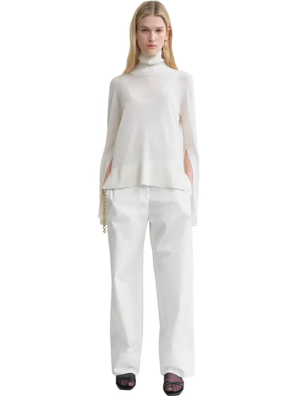 TOTEME Twisted Seam Wide-leg Trousers - White