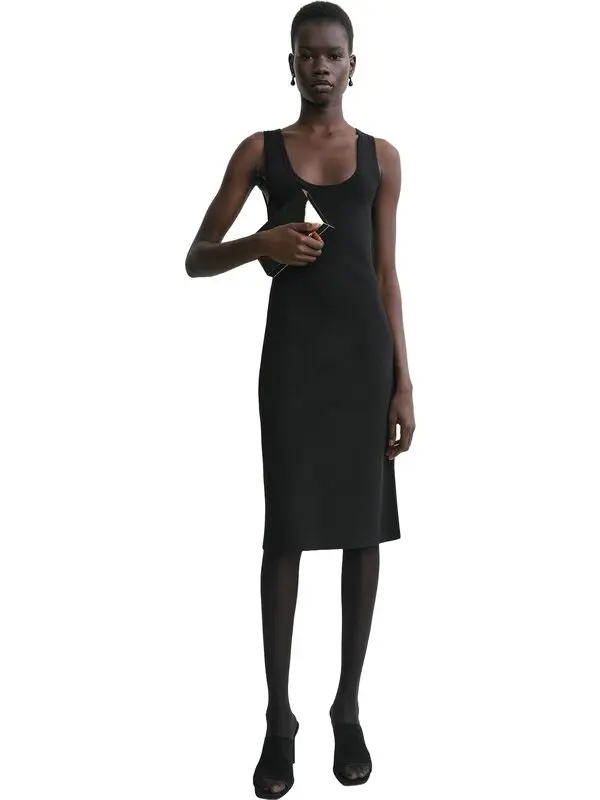 TOTEME Scoop Neck Compact Jersey Tank Dress - Black