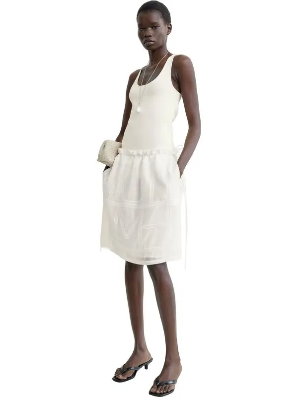TOTEME Monogram Mini Skirt - White